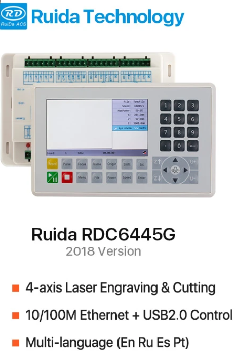 laser χάραξης κοπής 60x40εκ RUIDA 6445G 80W-100W